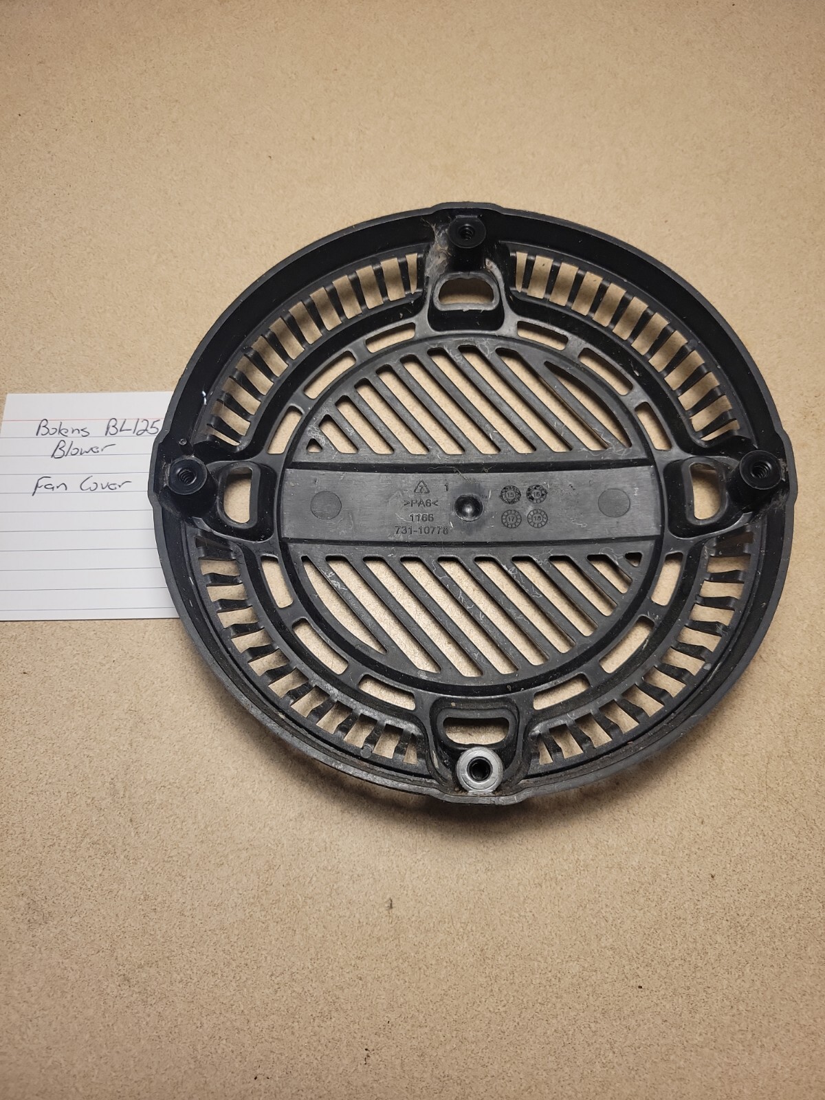Bolens BL125 Blower Fan Cover | eBay