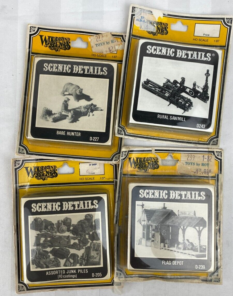 HO Assorted Lot of Scenic Details Scale Models Kits D227 D205 D243 D239 ...