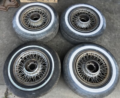 1980-1985 Cadillac Seville Set Of 15" Wire Spoke OEM Rims Wheels Tires ...