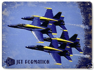 Blue Angels metal sign Jet Airplane model plane vintage style boys room ...