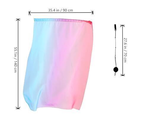 Elegant Silk Veil Scarf with Poi Ball Silk Poi Flags for Dance Flow ...