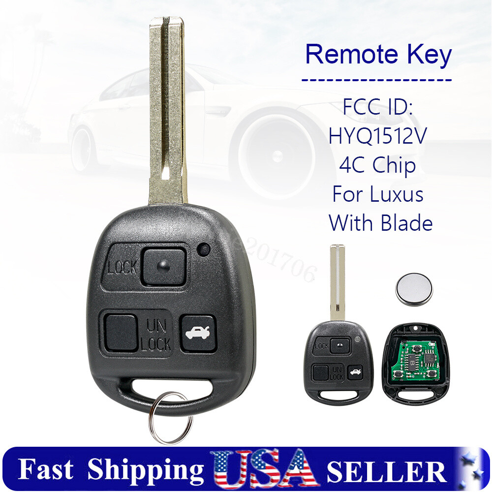 For 2002 2003 Lexus ES300 Keyless Remote Car Key Fob 4C Chip HYQ1512V ...
