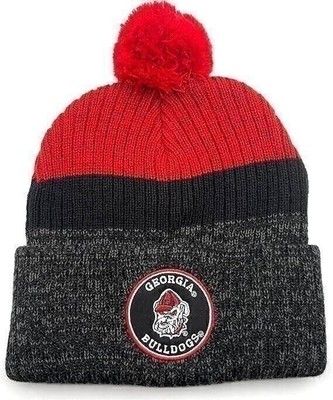 GEORGIA BULLDOGS BEANIE HAT POM KNIT CAP NCAA COLLEGE FOOTBALL TEAM ...
