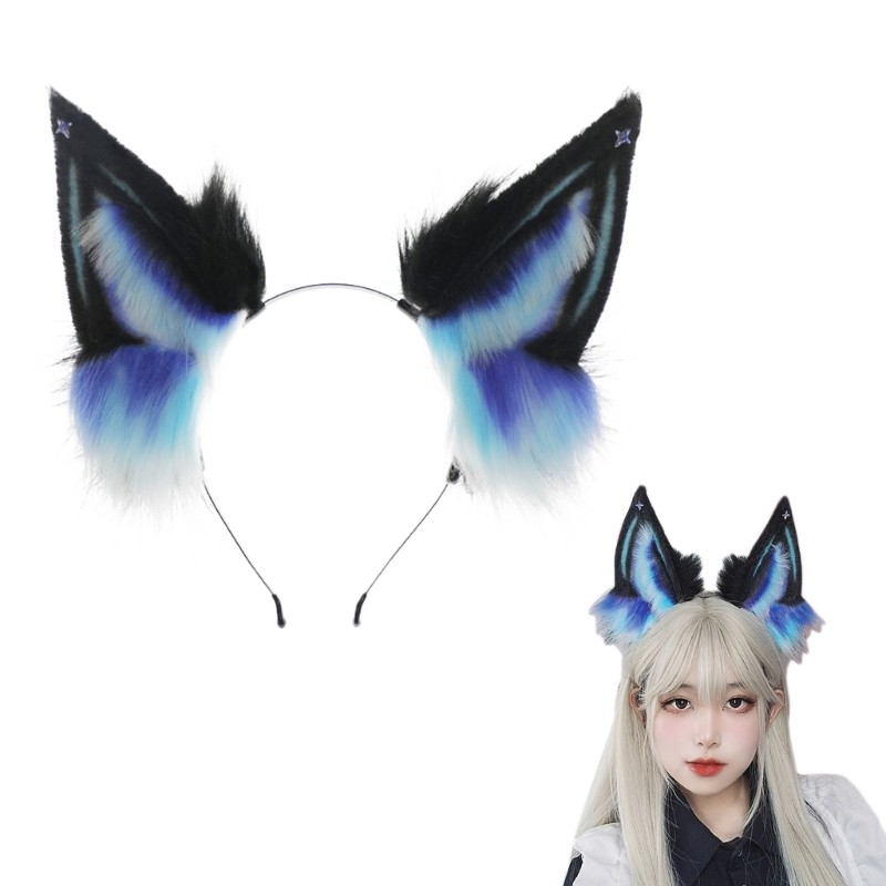 Animes Beast Ear Hairhoop RolePlay Game Stage Hairband Cute Halloween ...