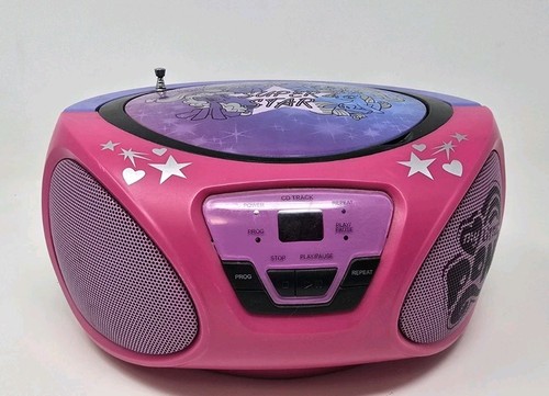 My Little Pony Boombox AM/FM Radio CD Player Pink Purple Super Star ...