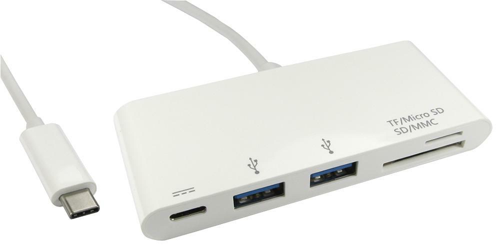 USB TYPE C 2-PORT USB HUB & CARD READER - USB 3 C-HUB2CR-WPD | eBay UK