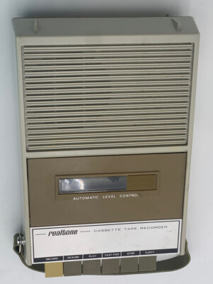Vintage Realtone 7612 Cassette Tape Recorder AC/DC Tested No Fast ...