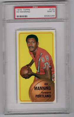 Ed Manning 1970 Topps PSA 9 Mint Graded Card Portland Trail Blazers ...