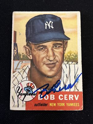 BOB CERV 1953 TOPPS SIGNED AUTOGRAPHED CARD #210 NEW YORK YANKEES | eBay