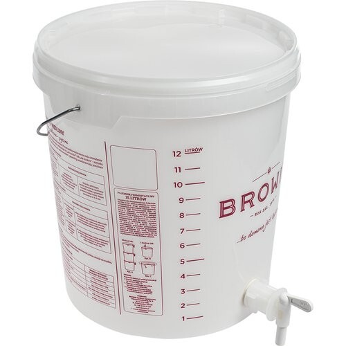 Fermentation Bucket 15L Litre Container with Tap and Lid for Beer Wine ...