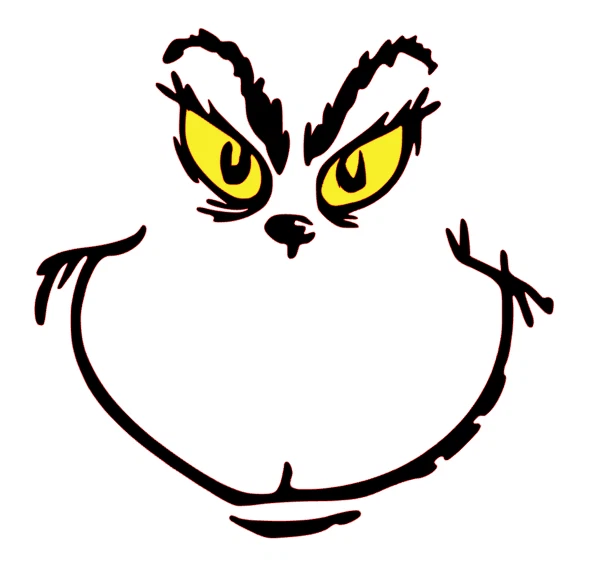 Grinch Face Outline