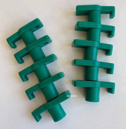 10 x Green Hard Ground Steel Rock Peg Tops Hooks Tent Camping Awning ...