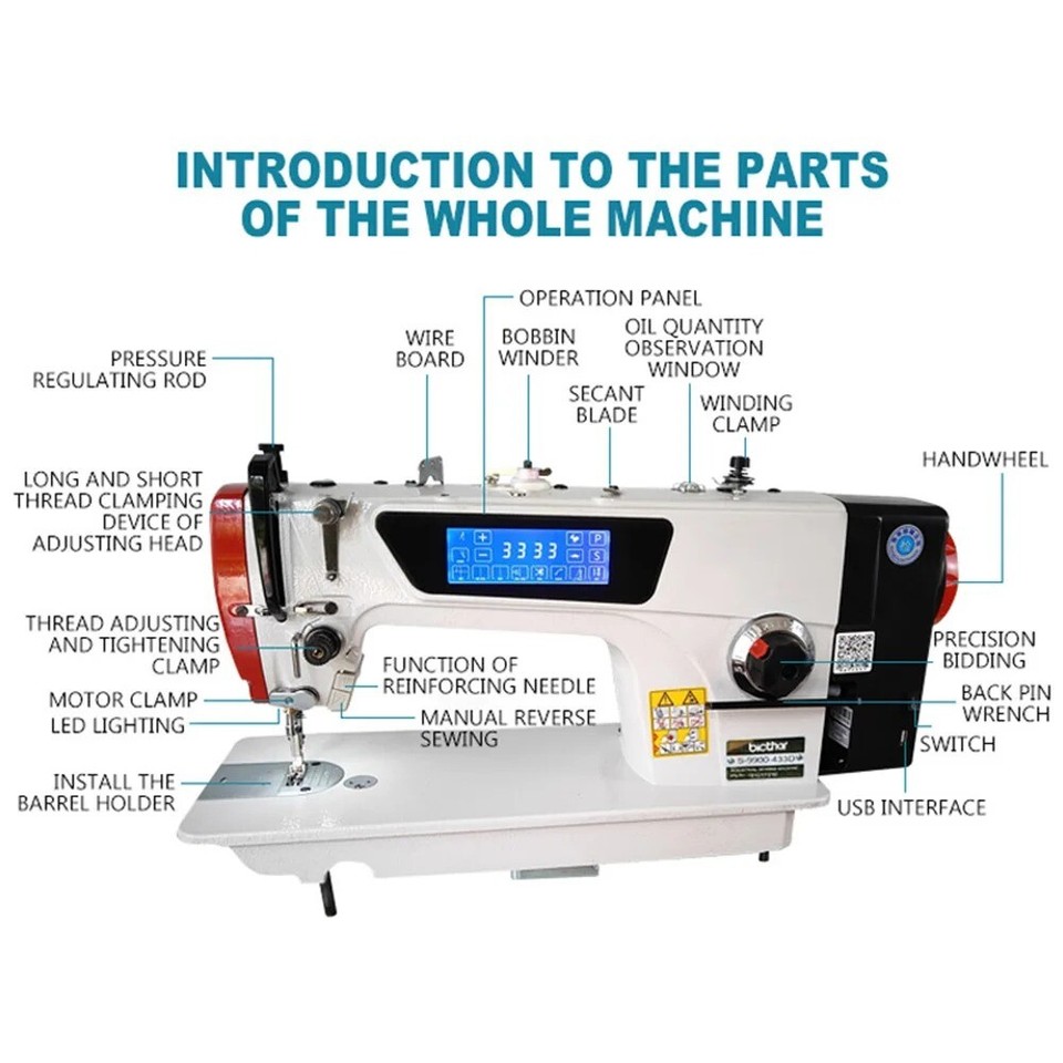 Flat Sewing Machine Computer Direct Drive Auto High Speed Industrial ...