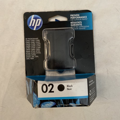 Genuine HP 02 Black Ink Cartridge C8721WN Expired April 2018 Sealed | eBay
