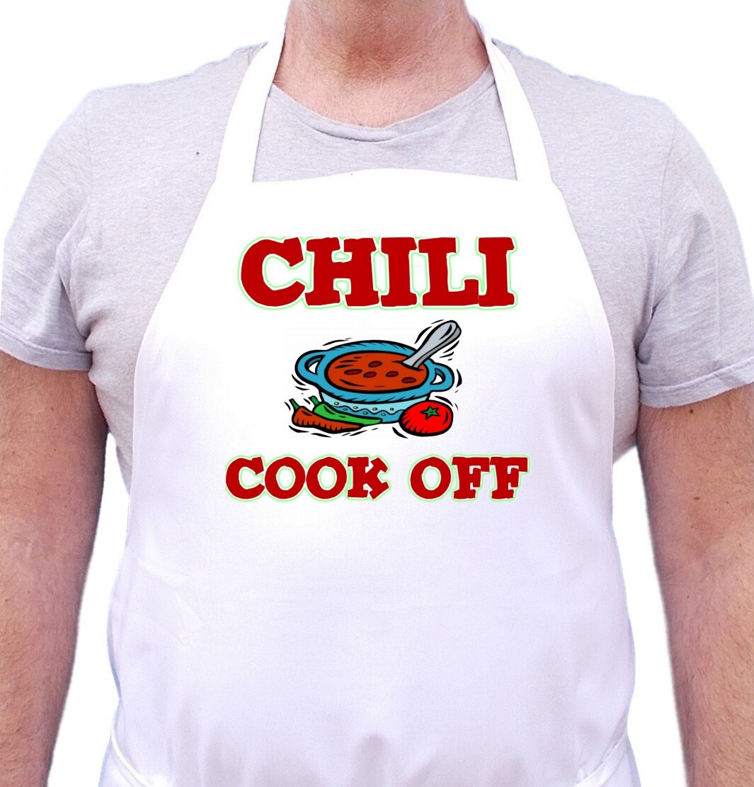 Chili Cook Off Apron, Chef Kitchen Aprons, Novelty Cooking Aprons by ...