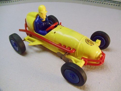 Vintage Nosco Plastics Wind-Up, Yellow #6 Midget Race Tether Car | eBay