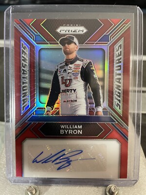 William Byron Autograph Sensational Signatures Red 2024 Panini Prizm ...