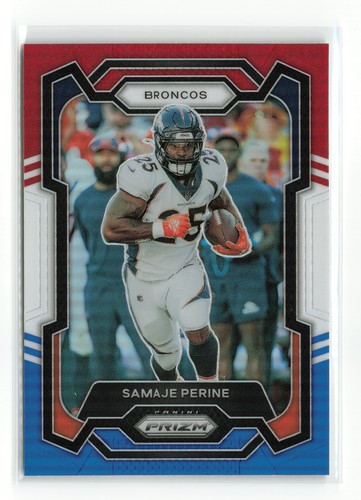 SAMAJE PERINE #88 2023 PANINI PRIZM BRONCOS RED WHITE BLUE | eBay