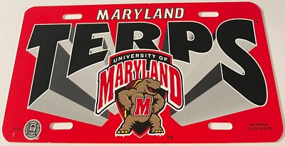 University of Maryland Terps Booster License Plate UM PLASTIC | eBay