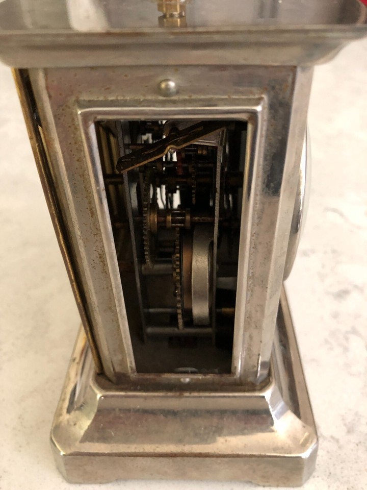 Antique German Mauthe Carriage Musical Alarm Clock Germany Key Wind ...