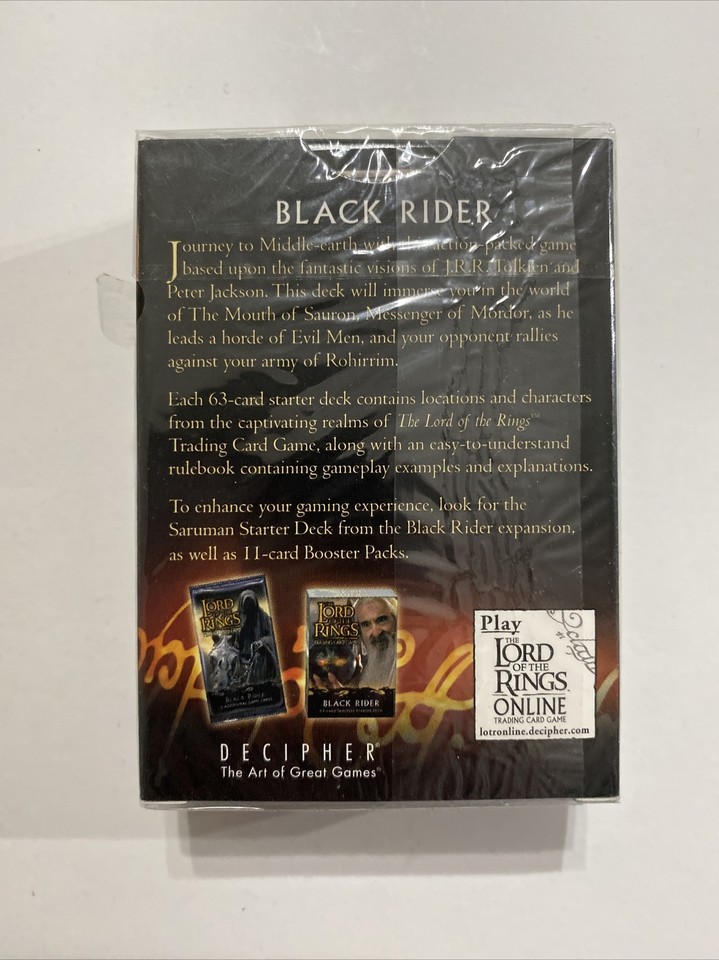 Decipher Lotr Lord Of The Rings TCG CCG Black Rider Mouth Of Sauron ...