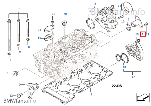 Used BMW N42 N46 N46N Valvetronic Shaft Retainer Spring Sleeve ...
