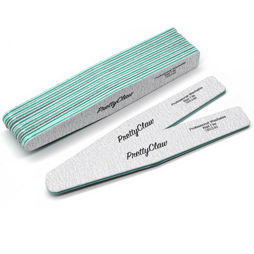 10pc Professional Nail Files Acrylic Nail File Diamond Zebra File 180/ ...