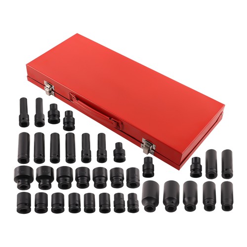 35pc Deep Impact Socket 1/2" Drive 8-32mm 6 Point Garage Removal Tool ...