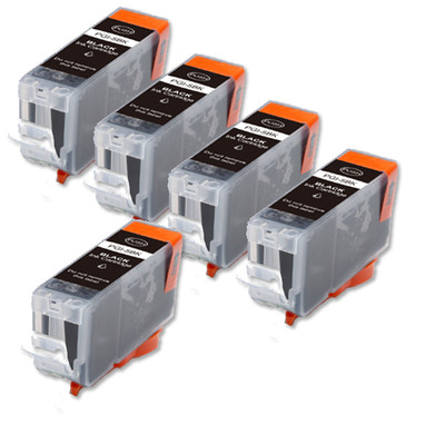 5 BLACK Printer Ink with chip fits Canon PGI-5 MP600 MP800 MP830 MX850 ...