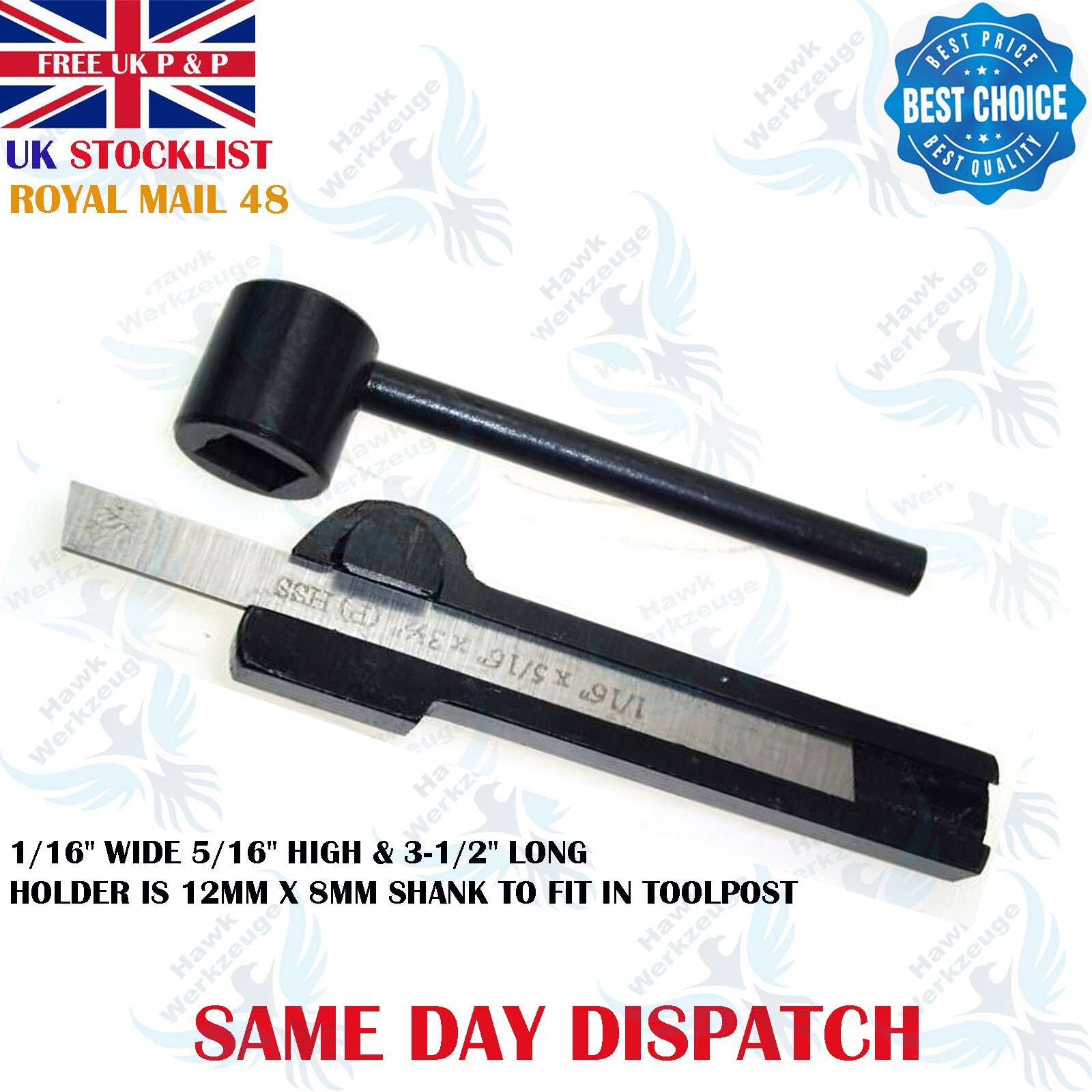 1/16"x5/16" x 3-1/2" Parting Off Tool Cut Off Tool Holder To Suit ...