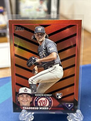 2023 topps update Thaddeus Ward Orange And Black | eBay