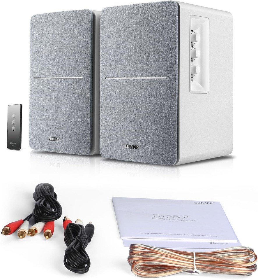 Edifier R1280T Powered Bookshelf Speakers 2.0 Active Near Field ...