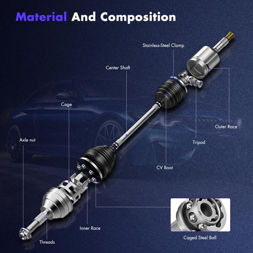 2Pcs Front CV Axles For Ford Explorer 2011-2014 V6 3.5L FWD Left Right ...