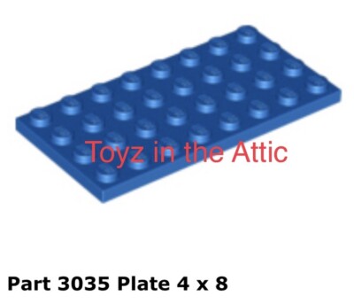 Lego 1x 3035 Blue Plate 4 x 8 10497 | eBay