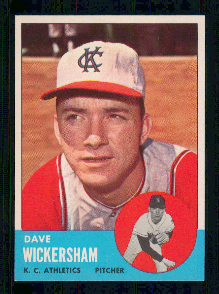 1963 TOPPS BASEBALL # 492 DAVE WICKERSHAM 12951 | eBay