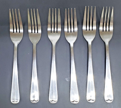 Walco Dinner forks 6 pcs pre-owned Stainless 18 chrome, Silverware ...