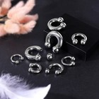 Big Size Internal Threaded Nose Ring Stainless Steel Captive Bead Ring ...