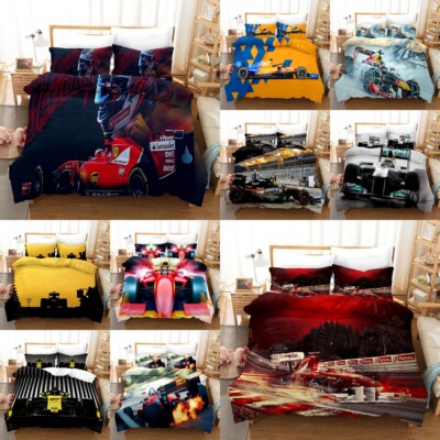 F1 Duvet Cover Set FIA Formula 1 Hd Pattern Printing Bedding Set ...