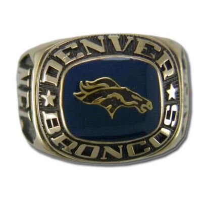 Denver Broncos Classic Goldplated NFL Ring | eBay