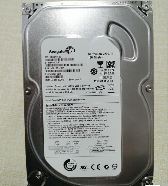 Seagate Barracuda 7200.11 160GB Internal 7200RPM 3.5" (ST3160813AS) HDD ...