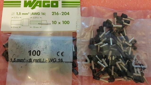 WAGO 216-204 Ferrule Insulated 16awg Black for sale online | eBay