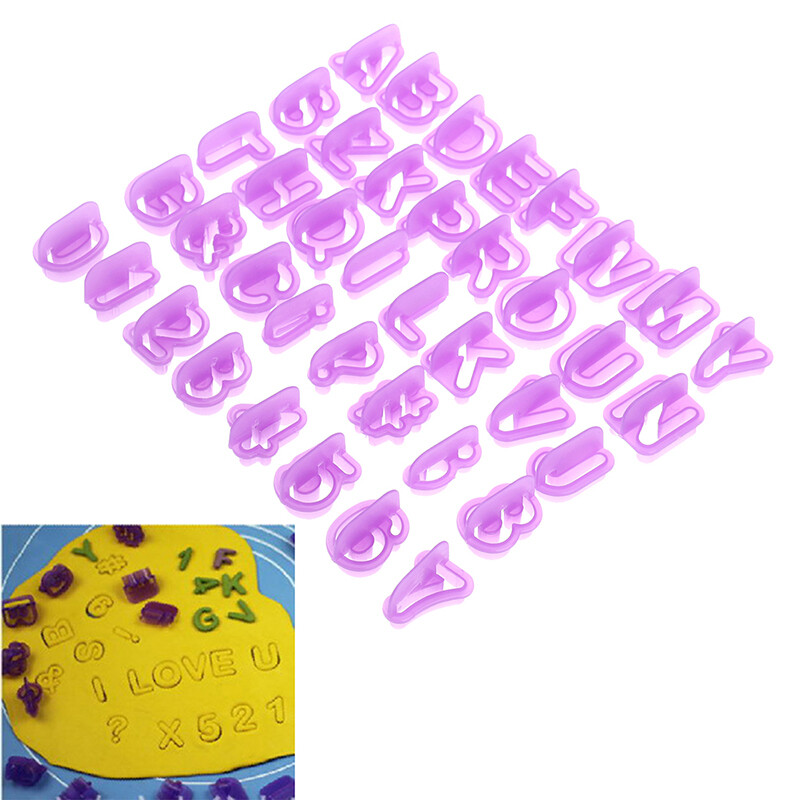 40Pcs/1Set Cake Baking Letter Cookie Fondant Alphabet Number Mold DIY ...