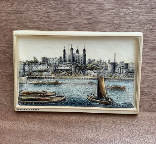 Vintage Bossons Ivorex Tower Of London Hand Painted Plaque | eBay UK