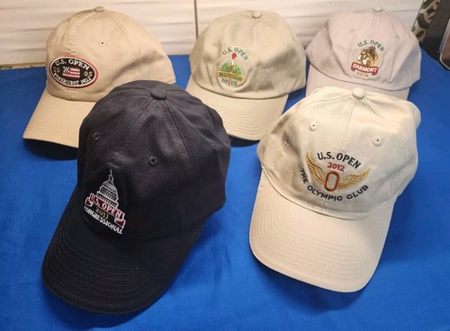 Lot Of 5 US Open Golf Caps Hats USGA Members Strapback 05 11 12 13 16 ...