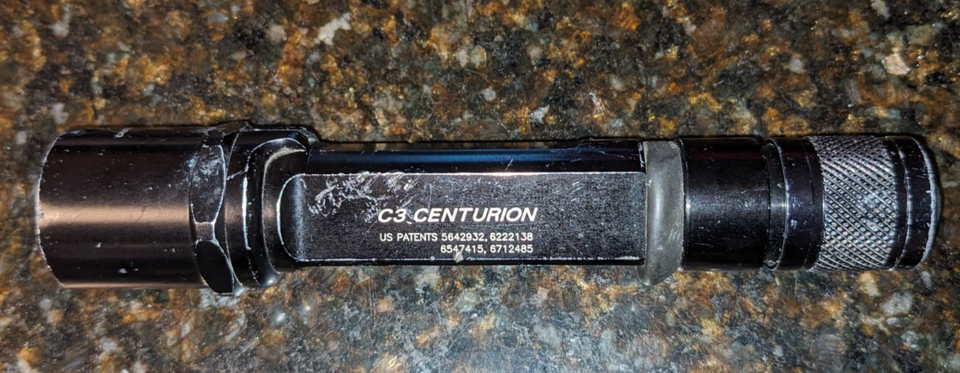 SureFire Black C3 Centurion A14819 Flashlight - Rare Round Bottom - No ...