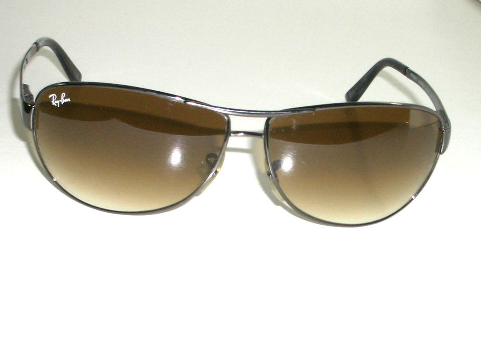 RAY-BAN RB3342 63[]12 004/51 GUNMETAL TOP BROWN GRADIENT WARRIOR WRAP ...