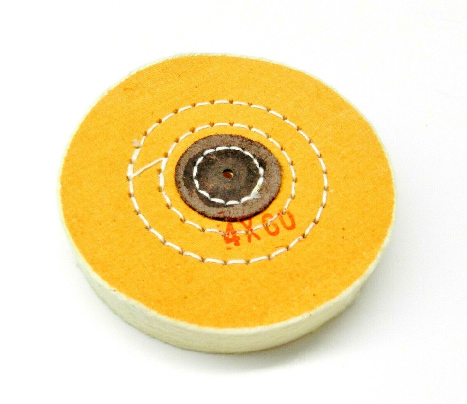 Jewelers Buff Wheel Yellow Treated Buff 4" 60Ply Buffing Polishing ...