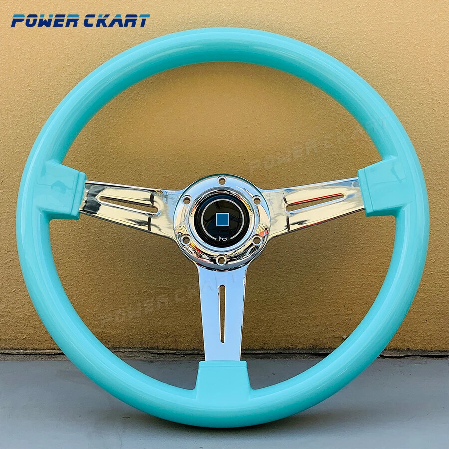 14inch Pink JDM Sport Racing Steering Wheel Chrome Spoke Car Game ...