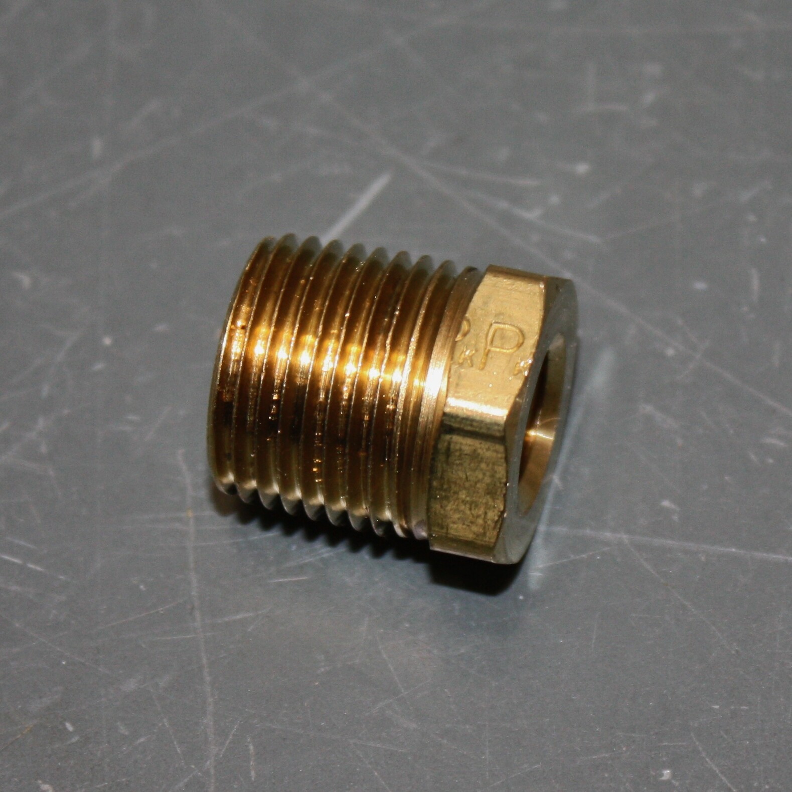 (25) Parker Hex Reducing Bushing 209P-6-2, 3/8" x 1/8", Brass NPT Pipe ...