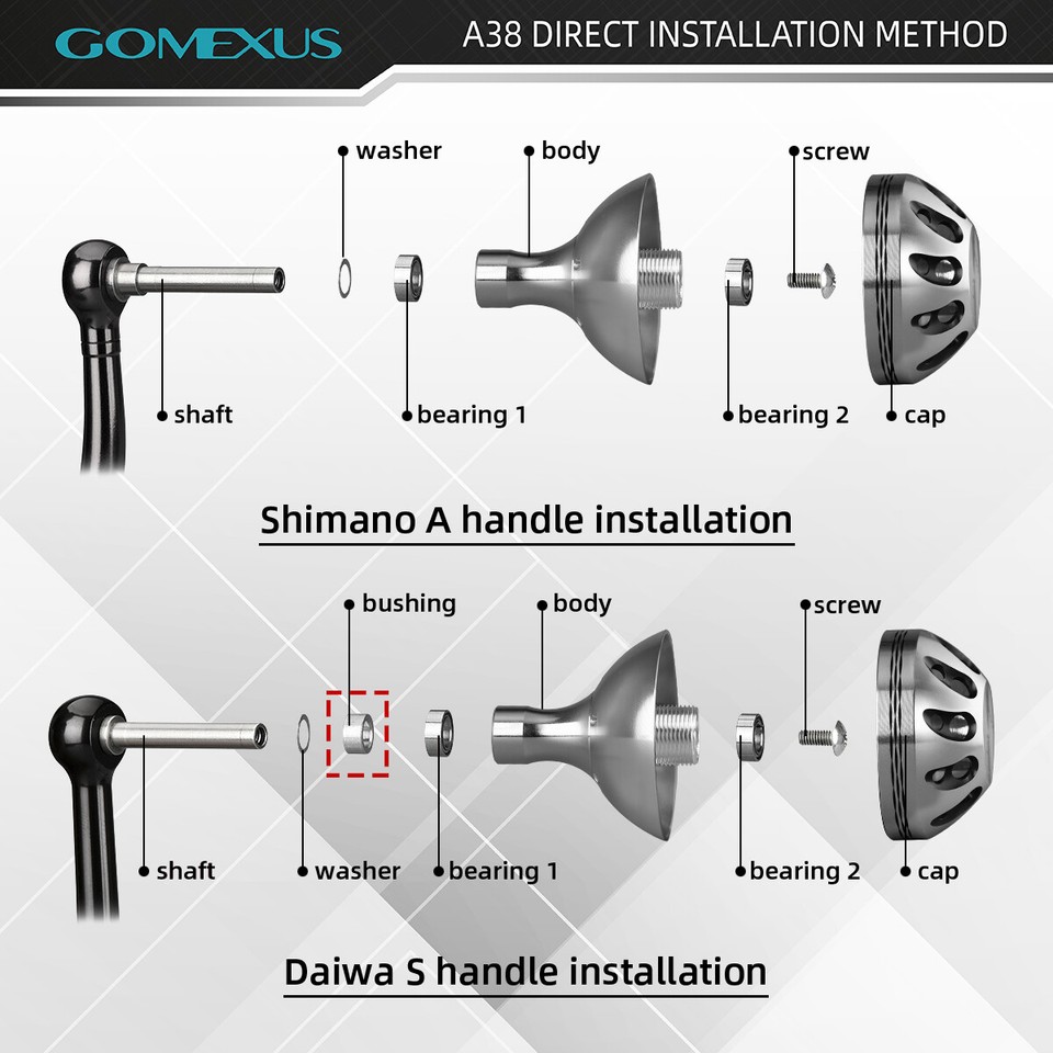 Gomexus Power Knob for Shimano Stradic CI4 Sahara FI Stella FJ Spinning ...